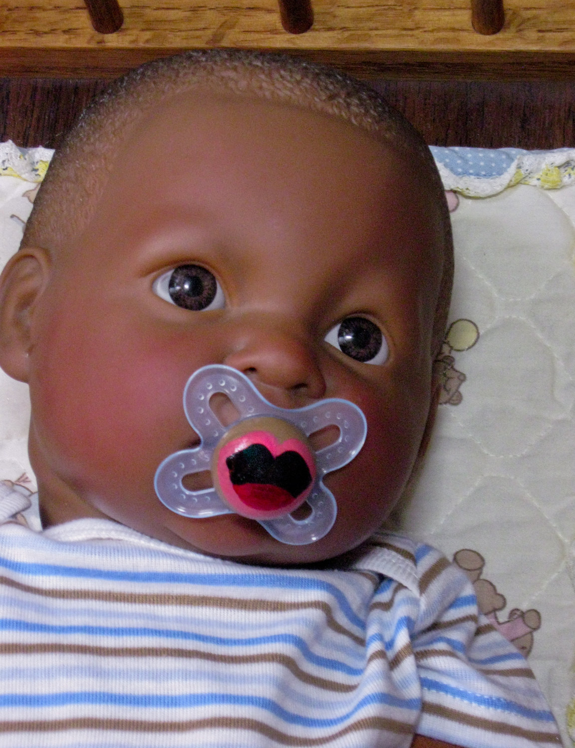 Jibber Jabber Custom Hand Painted Blue MAM Pacifier By PiquantDesigns ...