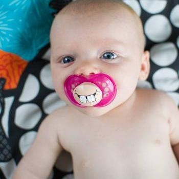 Cute Buck Teeth Custom Hand Painted Mam Pink Pacifier By Piquantdesigns ...
