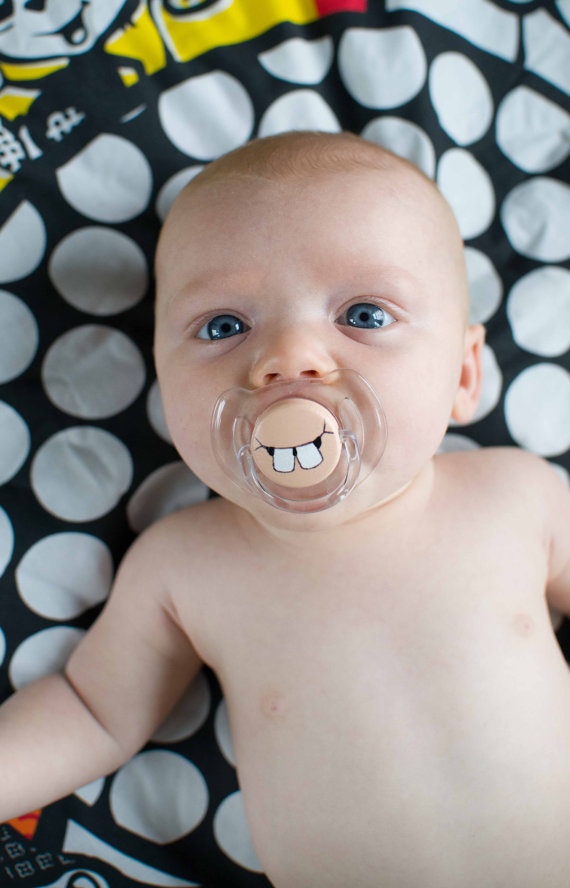 Cute Buck Teeth - Custom Hand Painted Pacifier Avent Clear on Luulla